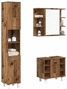 3dílná koupelnová sestava old wood kompozitní dřevo 3328569