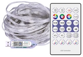 LED světelný řetěz Wizard, 10m, RGB, ovladač