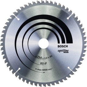 BOSCH Pilový kotouč Optiline Wood, 254x2,5/1,8 mm 2.608.640.437 Dostupné varianty: Pilový kotouč Bosch Optiline Wood 254x30 mm/60z.