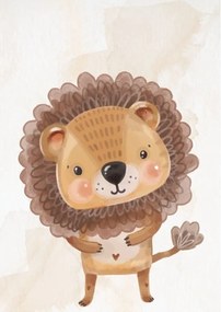 Plakát 'Lvíček se srdíčkem' do dětského pokoje