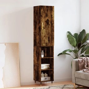 vidaXL Skříň highboard 34,5 x 34 x 180 cm kompozitní dřevo [3198964] Barva: kouřový dub