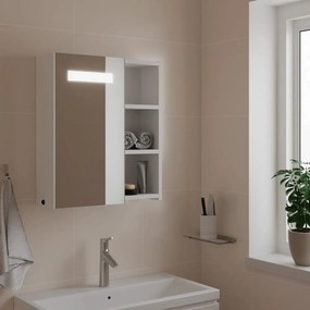 Petromila Koupelnová zrcadlová skříňka s LED osvětlením bílá 45x13x52 cm