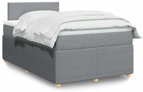 Box spring postel s matrací světle šedá 120 x 200 cm textil 3287416