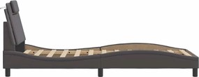 Rám postele Viana bez matrace šedý 80 x 200 cm umělá kůže 3208057