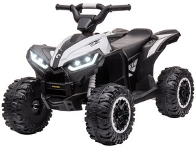 HOMCOM elektrická čtyřkolka 12V dětská čtyřkolka s hudebním přehrávačem MP3 a portem USB, světlomet, pro děti od 3 do 5 let, 1,5-3 km/h | Aosom.de