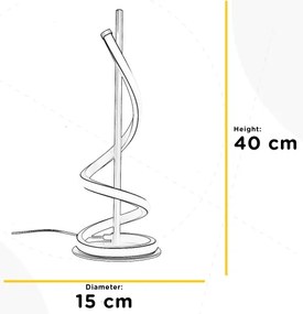 ONLI - LED Stolní lampa TWIST LED/12W/230V 4000K 40 cm černá