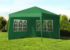 Malatec Zahradní párty stan 3 x 3 m + 3 boční stěny, zelený, 5506