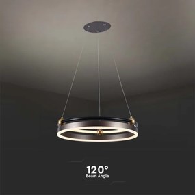 LED Lustr na lanku LED/20W/230V 3000K pr. 42 cm hnědá
