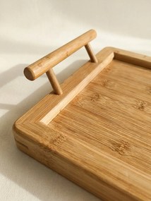 Sinsay - Bambusový servírovací podnos s rukojetí - hnědá