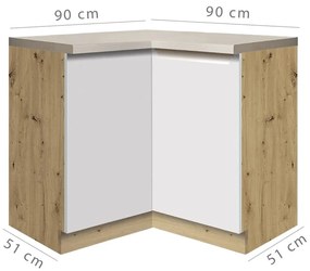 Kuchyňská linka GLAMOUR b | 172,5x312,5 cm | bílá mat