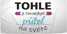 Sablio Ručník Tohle je ten nejlepší přítel na světě - 70x140 cm