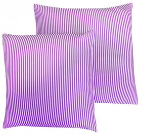 Povlak na polštář Proužek fialový 40x40 cm