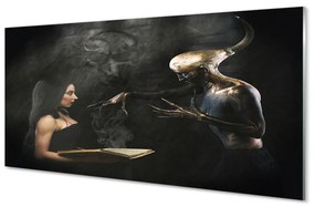 Obraz na skle Žena temná postava 100x50 cm