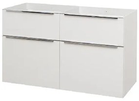 Mereo Mailo - Umyvadlová skříňka 1205x700x476 mm, 4 zásuvky, bíla CN513S