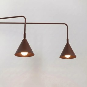 Sollux Lighting Nástěnné svítidlo NOX 2 hnědé s vypínačem