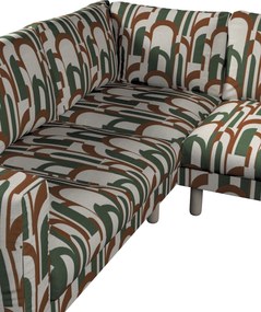 Potah na pohovku IKEA Norsborg rohová 4-místná barva zelená látka pletený vzor, vzorované