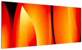 Oranžový abstraktní obraz (100x40cm)