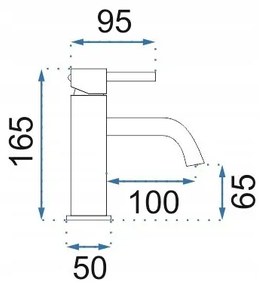REA-B4527 - Umyvadlová baterie LUNGO 16,5 cm broušená zlatá