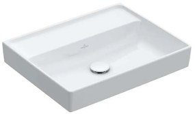 Villeroy & Boch Collaro - Umyvadlo nábytkové 60x47 cm, bez přepadu, bez otvoru pro baterii, alpská bílá 4A336301