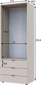 Skříň dvoudveřová Gelar 77.5 cm Kašmír