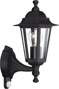 Philips Peking 60W černá / Venkovní nástěnná lampa s čidlem / E27 / IP