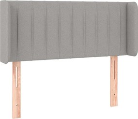 Čelo postele typu ušák světle šedé 83x16x78/88 cm textil 3118980