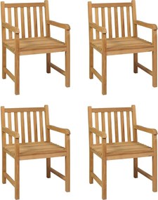 5dílná zahradní jídelní sada 180 x 90 cm masivní teakové dřevo 3059943
