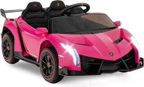 Costway Dětské elektrické auto Lamborghini s dálkovým ovládáním a LED – bílý
