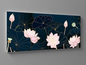 Liox Abstraktní obraz květy lotusu Rozměr: 100 x 45 cm