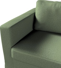 Potah na pohovku IKEA  Karlstad 3-místná, nerozkládací, dlouhý barva zelená látka pletený vzor