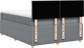 Box spring postel s matrací světle šedá 140 x 200 cm textil 3287479