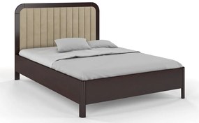 Zvýšená postel s čalouněným čelem - Modena - borovice,   , Borovice přírodní, 160x200 cm
