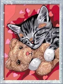 Ravensburger CreArt Kotě s medvídkem (se třpytkami) / od 9 let