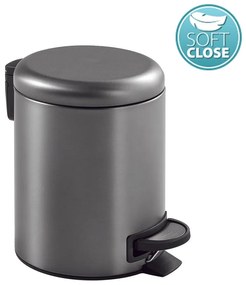 Gedy Gedy, POTTY odpadkový koš 3l, Soft Close, gun metal, 320981