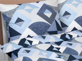 Bavlněné povlečení na dvoudeku Modrá 90/505 - 180x220 cm, 2ks 70x90 cm
