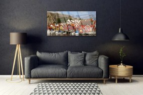 Obraz na skle Město Krajina 120x60 cm