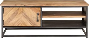 Konferenční stolek šedý 90 x 50 x 35 cm masivní akáciové dřevo 323526