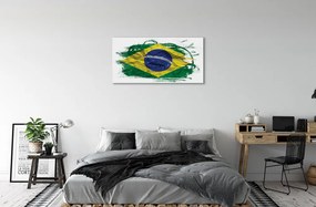 Obrazy na plátně brazilská vlajka 125x50 cm
