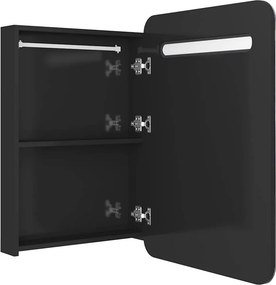 LED koupelnová skříňka se zrcadlem zářivě černá 60 x 11 x 80 cm 326504