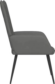 Relaxační křeslo tmavě šedé samet 327678