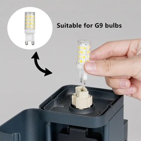 Brilagi - Venkovní nást. lampa se zás. SCHUKO PILLAR 1xG9/11W/230V IP44 antracit