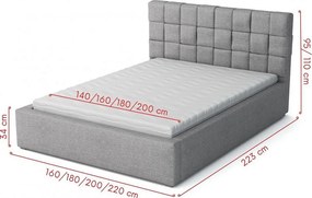 Casarredo - Komfort nábytek Čalouněná postel VLADAN 160x200, výběr látek | potah: malmo 13381