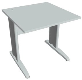 Stůl pracovní rovný 80 cm - Hobis Cross CS 800 Dekor stolové desky: šedá, Dekor lamino podnože: šedá, Barva nohou: Stříbrná
