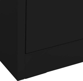 vidaXL Kancelářská skříň 90 x 46 x 72,5 cm ocel [336288] Barva: Černá