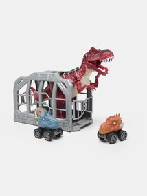 Sinsay - Sada s interaktivním dinosaurem, klecí a vozidly 5 pack - vícebarevná