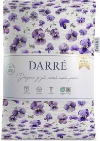 Krepové perkálové prodloužené povlečení Macešky Velikost: 140 x 220 + 70 x 90