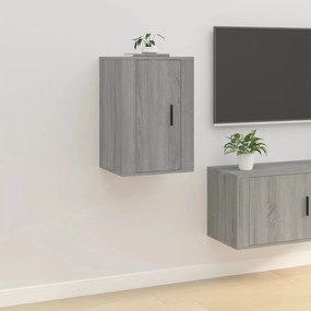 Nástěnné TV skříňky 2 ks šedé sonoma 40 x 34,5 x 60 cm - Default Title