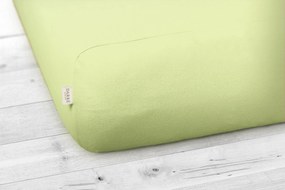Jersey prostěradlo světle zelené na výšku matrace do 30 cm Velikost: 180 x 200