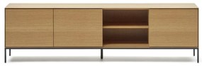 TV stolek v dekoru dubu v přírodní barvě 195x55 cm Vedrana – Kave Home