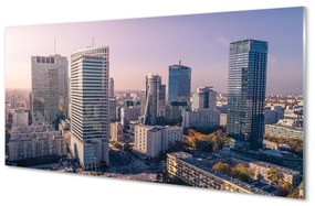 Obraz na skle Varšava mrakodrapy panorama 120x60 cm